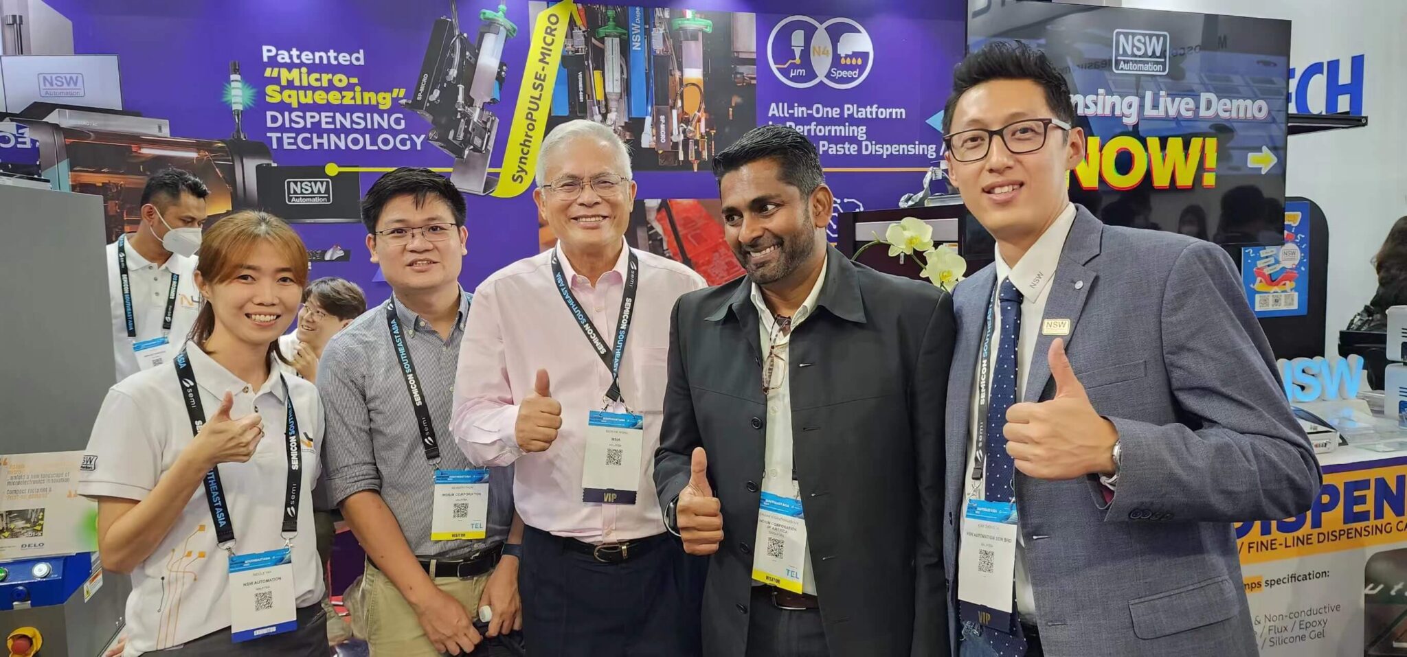 Live Demo Micro-dispensing at SEMICON SEA 2023 - NSW Automation